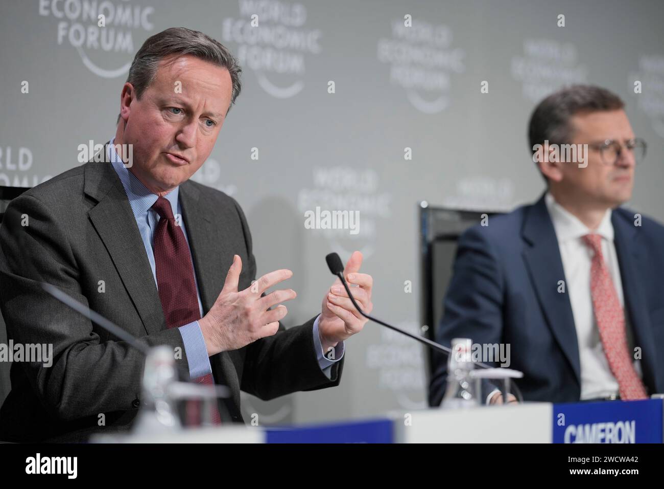 Britain's Foreign Secretary David Cameron, left, and Ukraine's Foreign ...