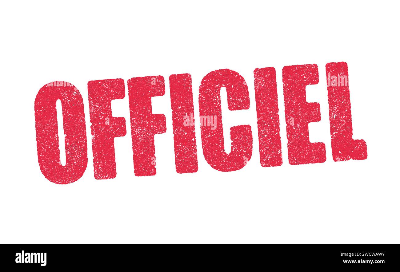 Vector illustration of the word Officiel (Official in French language ...