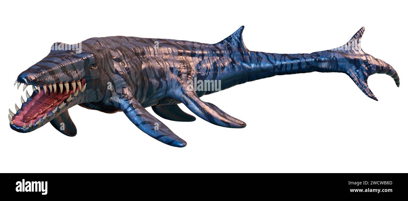 3D rendering of a Mosasaurus, sea creature, prehistoric dinosaur ...
