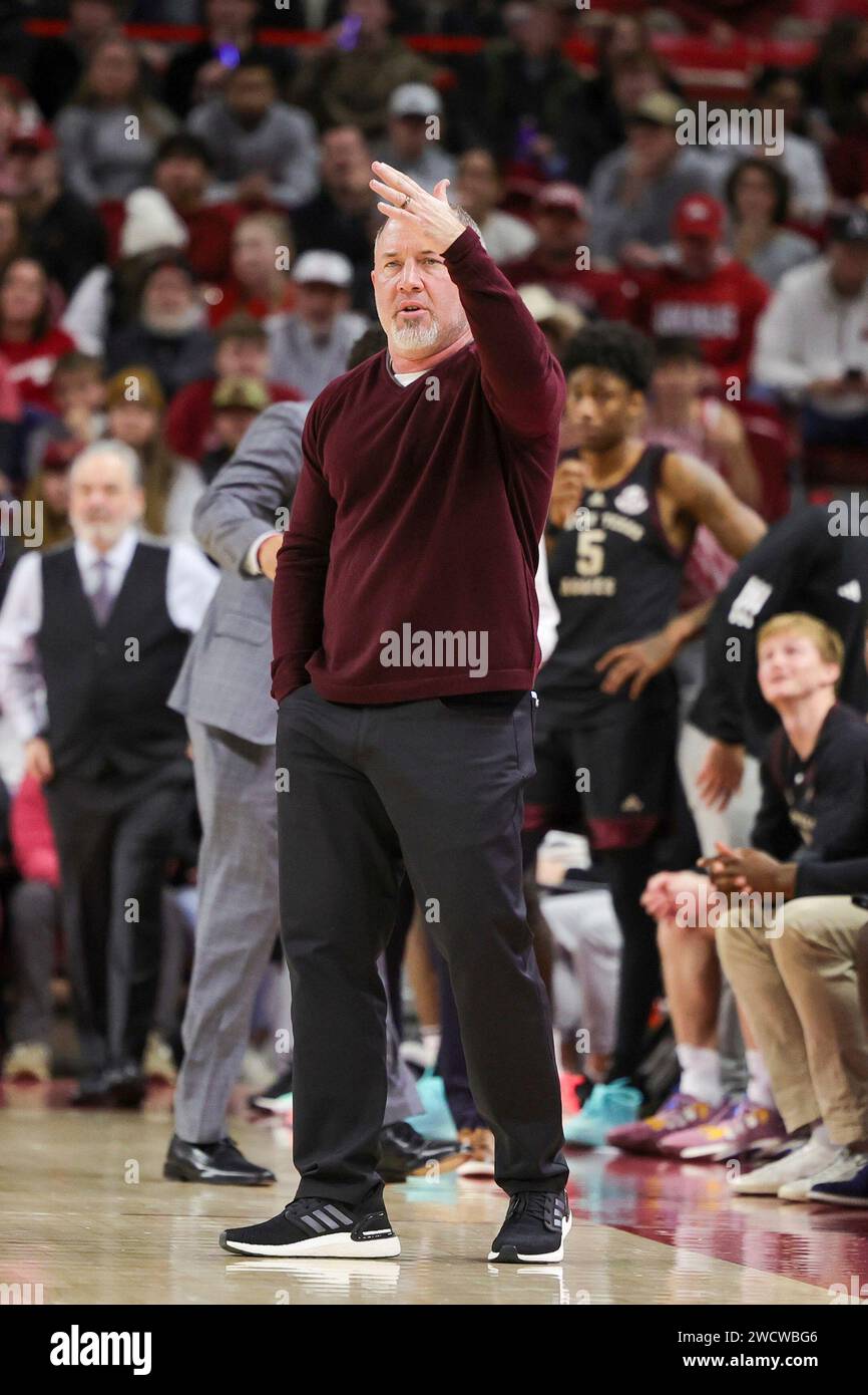 January 16, 2024: Aggies Head Coach Buzz Williams gives instruction to ...