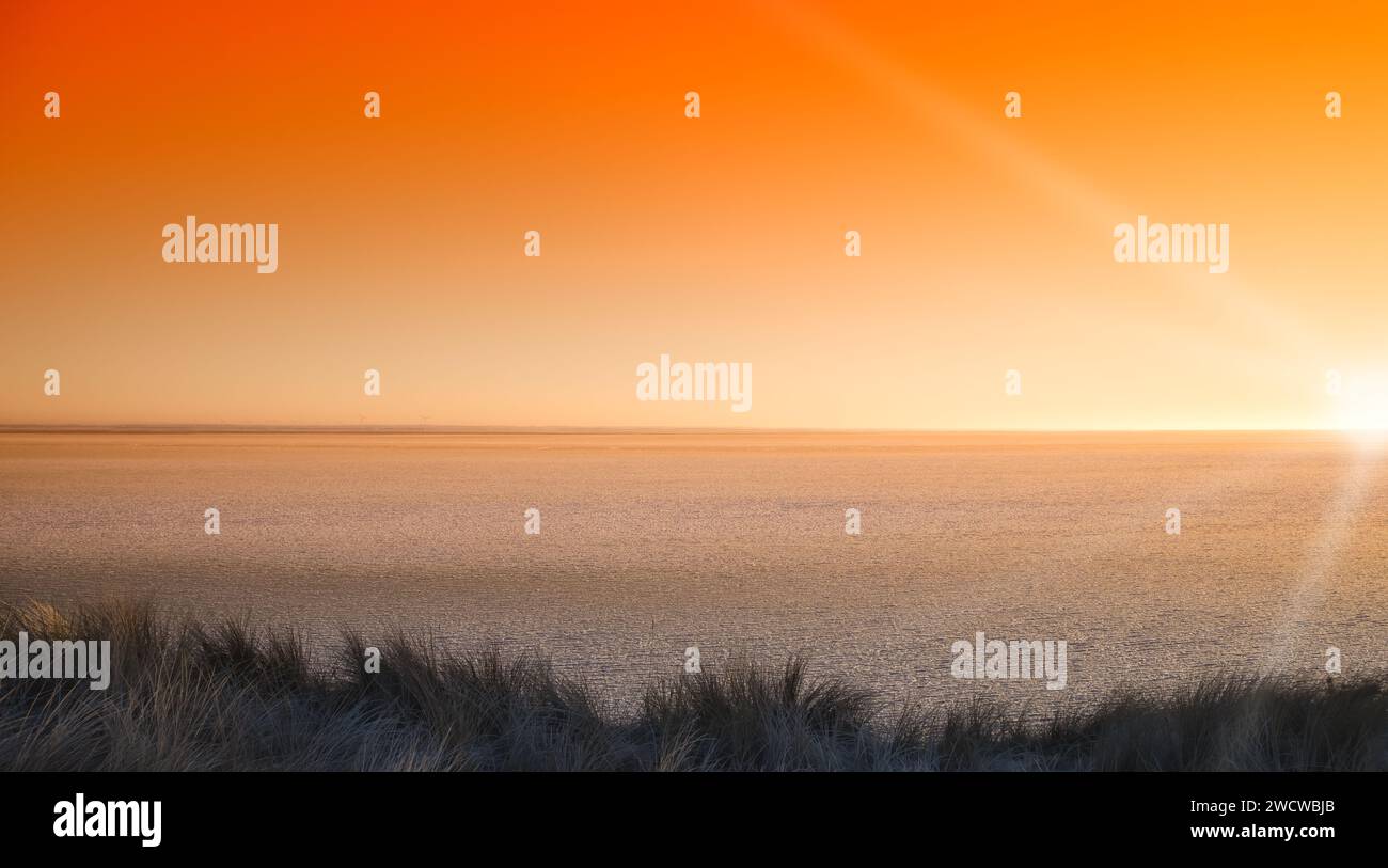 Winter landscape at Ringkobing Fjord, Denmark Stock Photo - Alamy