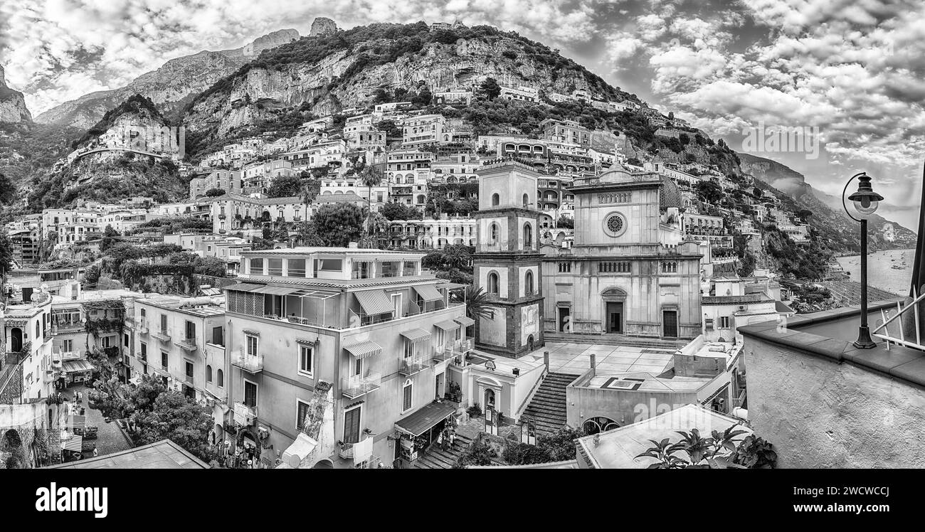 Panoramic view with the facade of the Church of Santa Maria Assunta ...