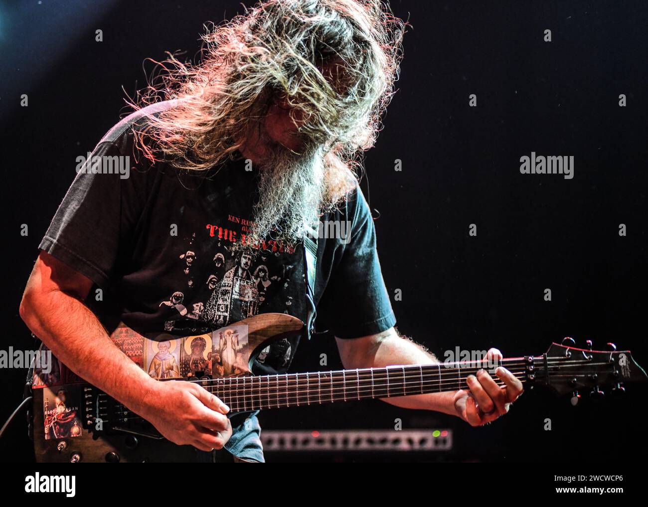 Trey Spruance (guitar) performing live with Mr. Bungle Stock Photo - Alamy