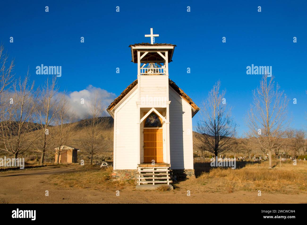 Rural church, Doyle, California Stock Photo - Alamy
