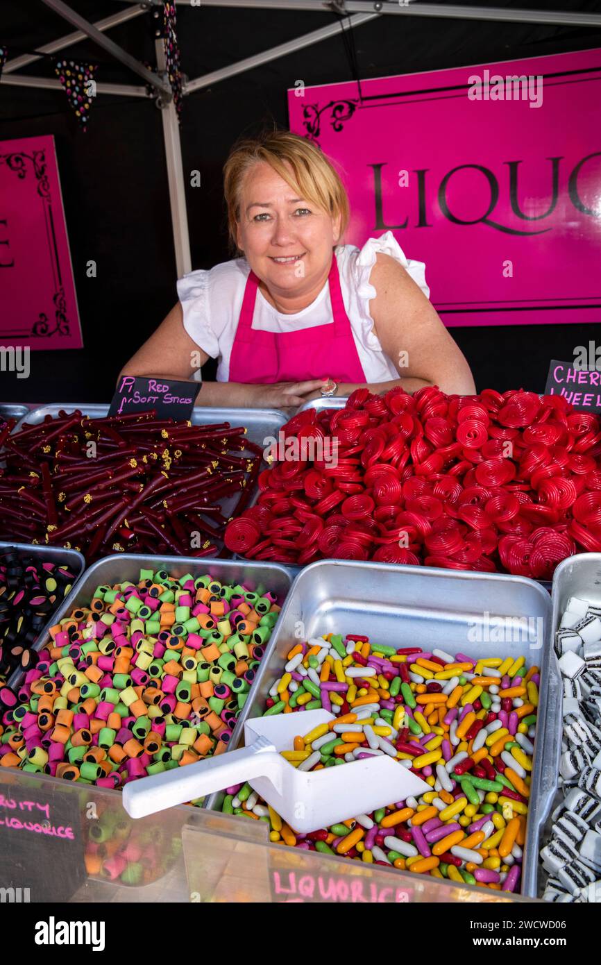 UK, England, Yorkshire, Pontefract, Cornmarket, Liquorice Festival ...