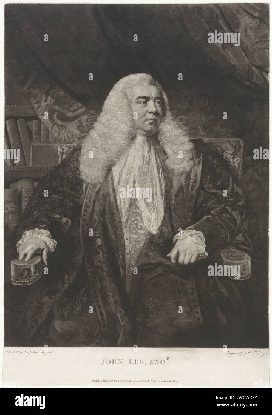 Portret van John Lee, Charles Howard Hodges, after Joshua Reynolds ...