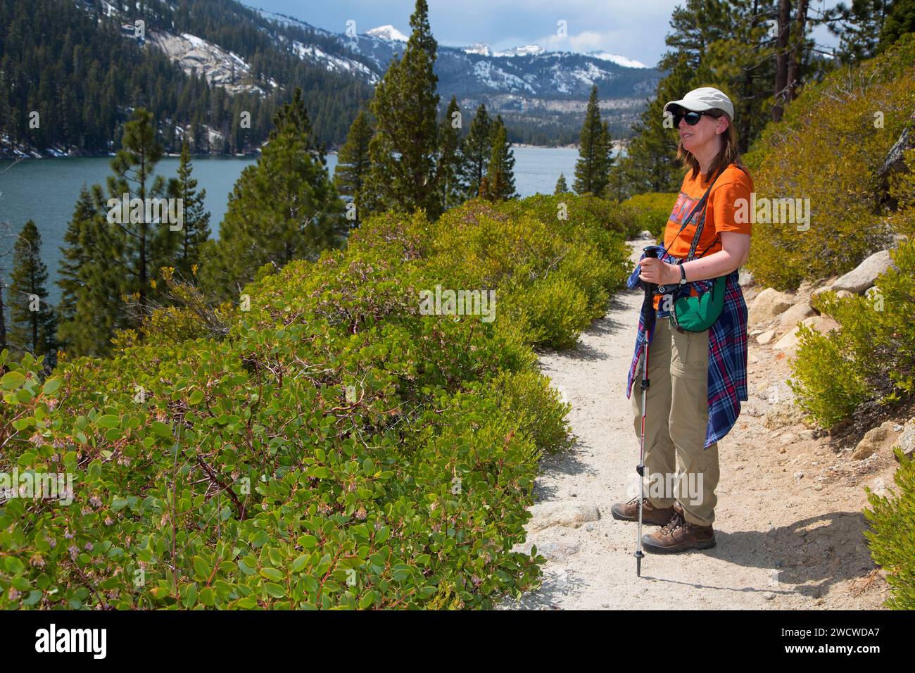 Pacific Crest Trail with Lower Echo Lake, Lake Tahoe Basin National ...