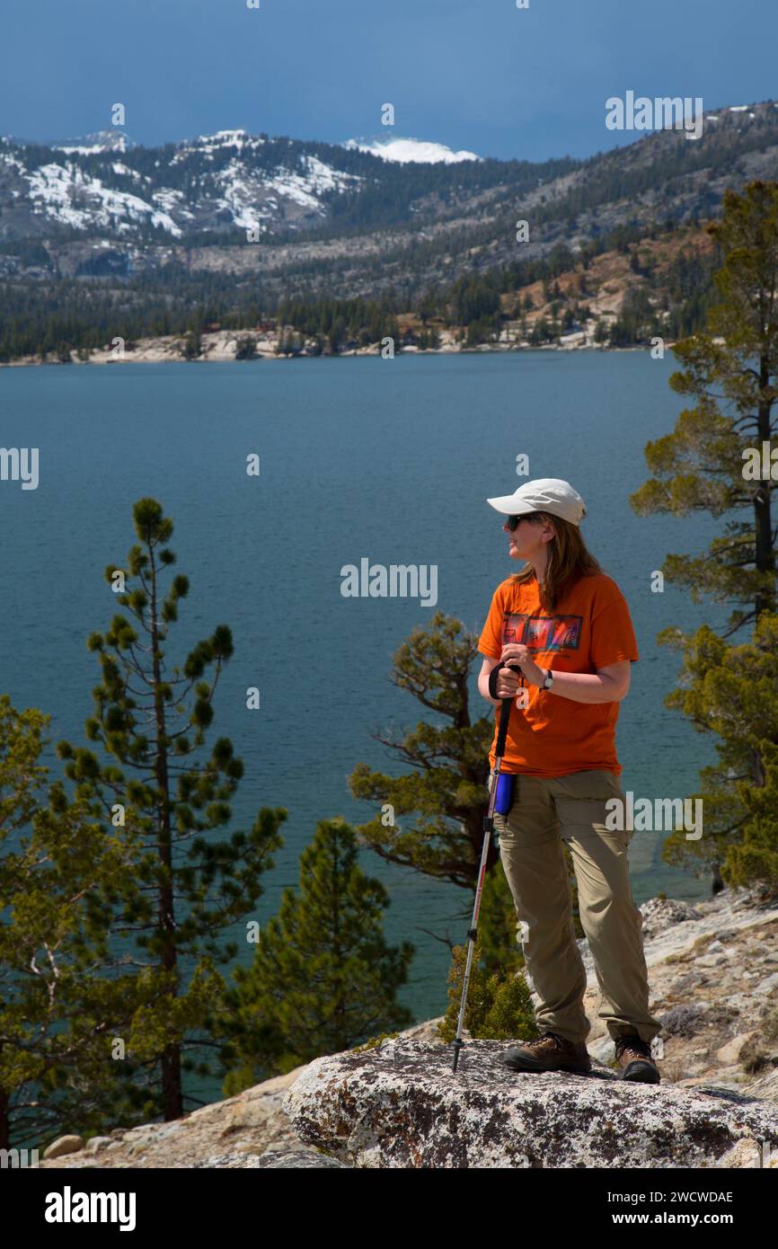 Pacific Crest Trail with Lower Echo Lake, Lake Tahoe Basin National ...