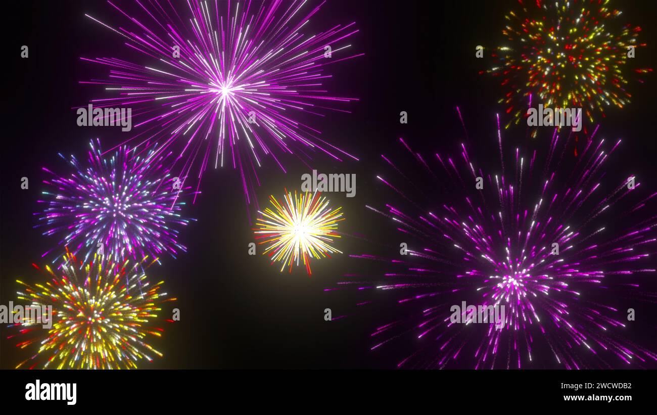 4k new years fireworks celebration hi-res stock photography and images ...