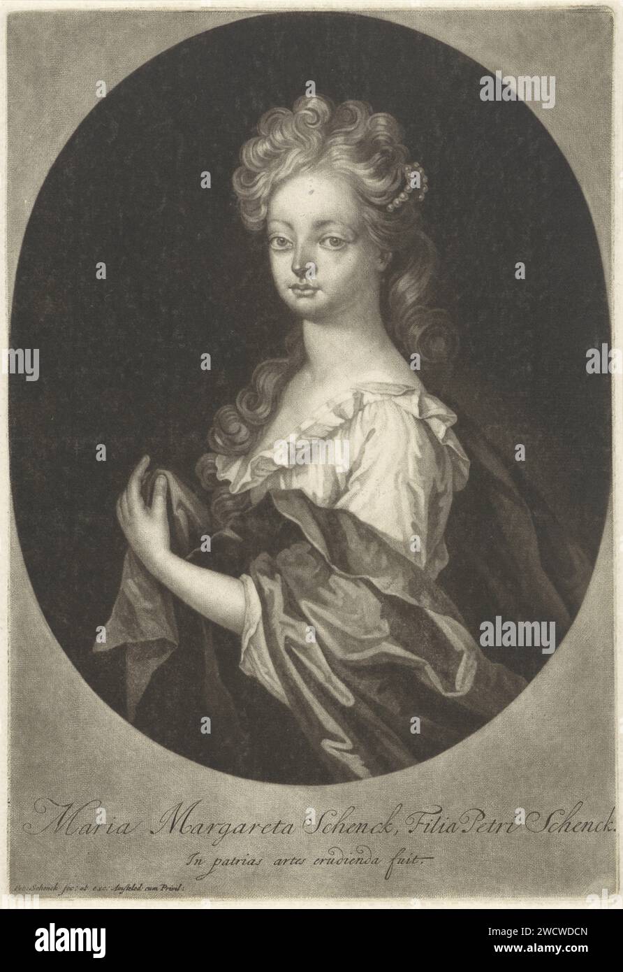 Portrait of Maria Margaretha Schenk, Pieter Schenk (I), 1690 - 1713 ...