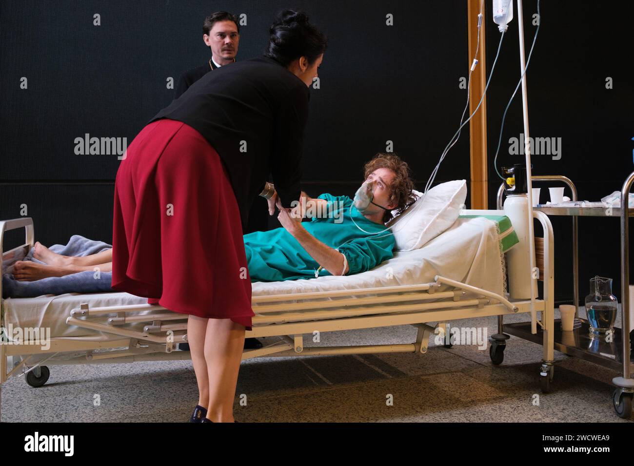 Actors perform during the representation of OEDIPUS REY, OF SOPHOCLES ...