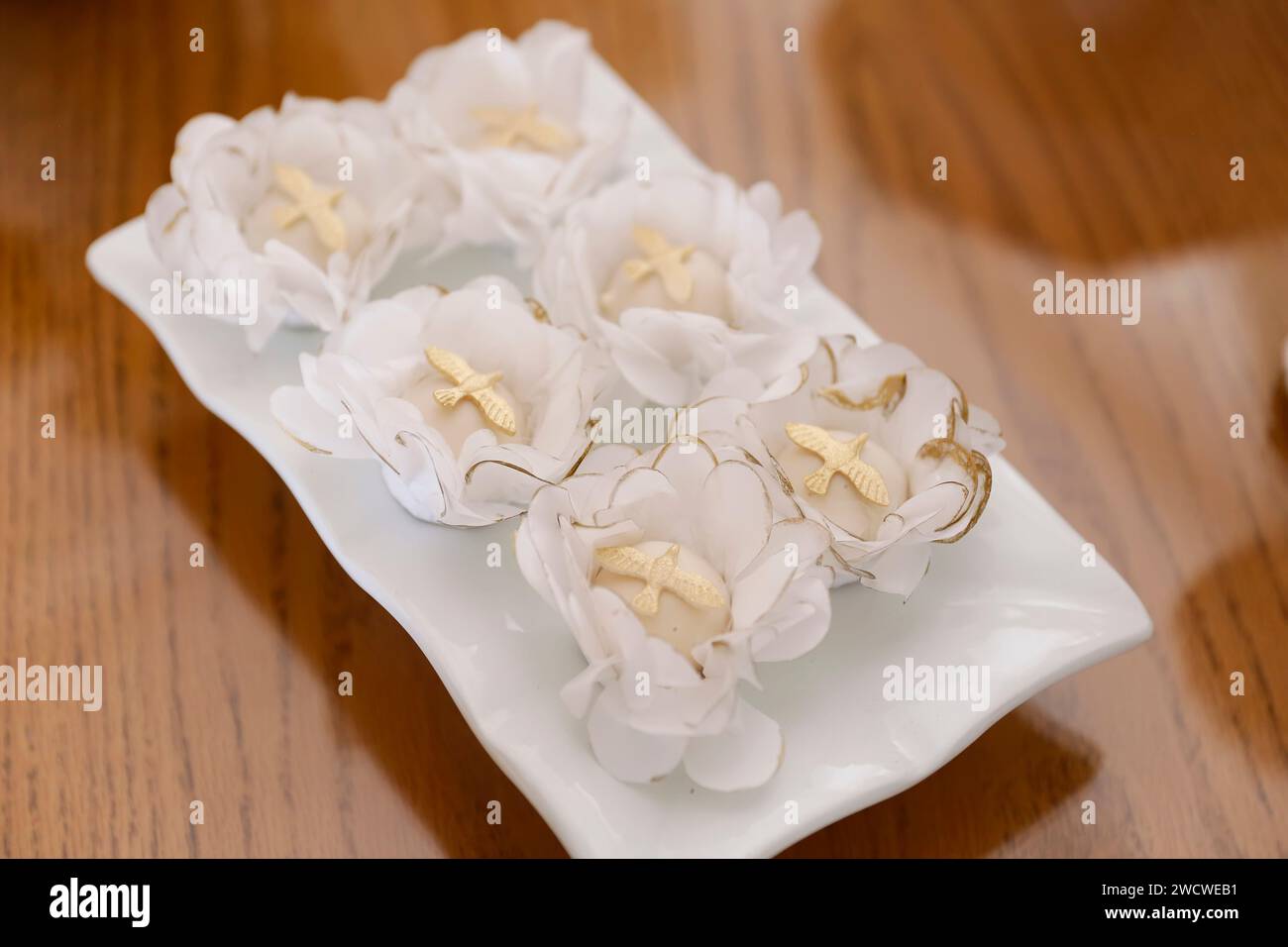 Delicious party sweets, celebration sweets, reception food with pigeon ...