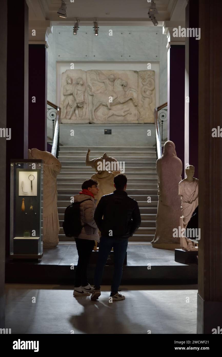 Istanbul, Turkey - December 11, 2023: People visit Museum of Archeology ...