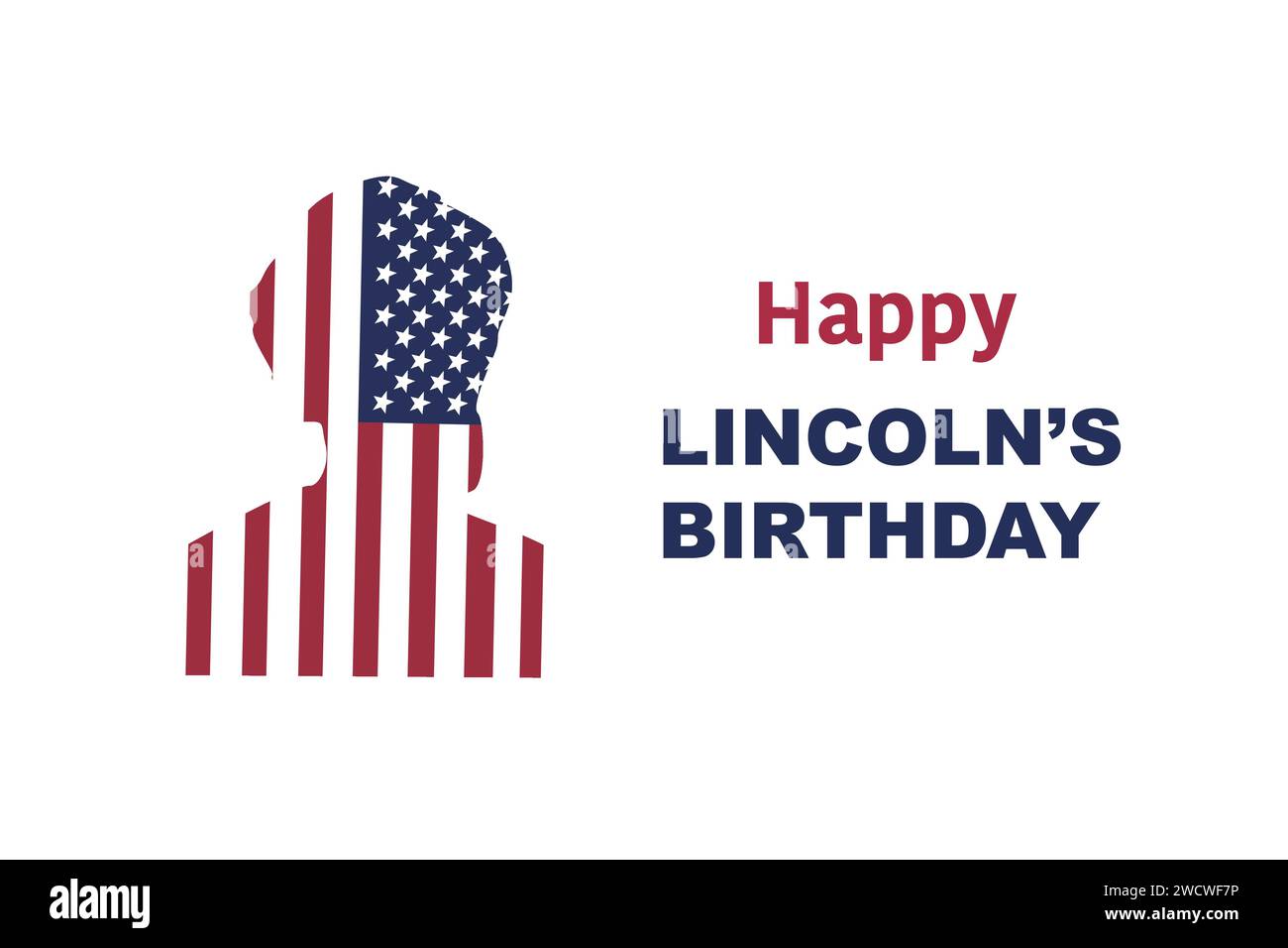 abraham lincoln silhouette of president usa with flag of usa pattern ...