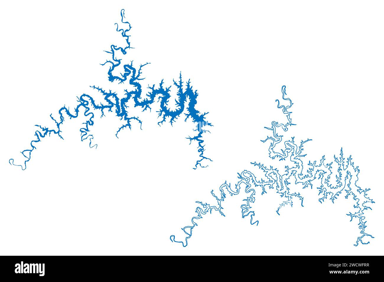 Table Rock Lake (United States of America, Missouri, Arkansas) map ...
