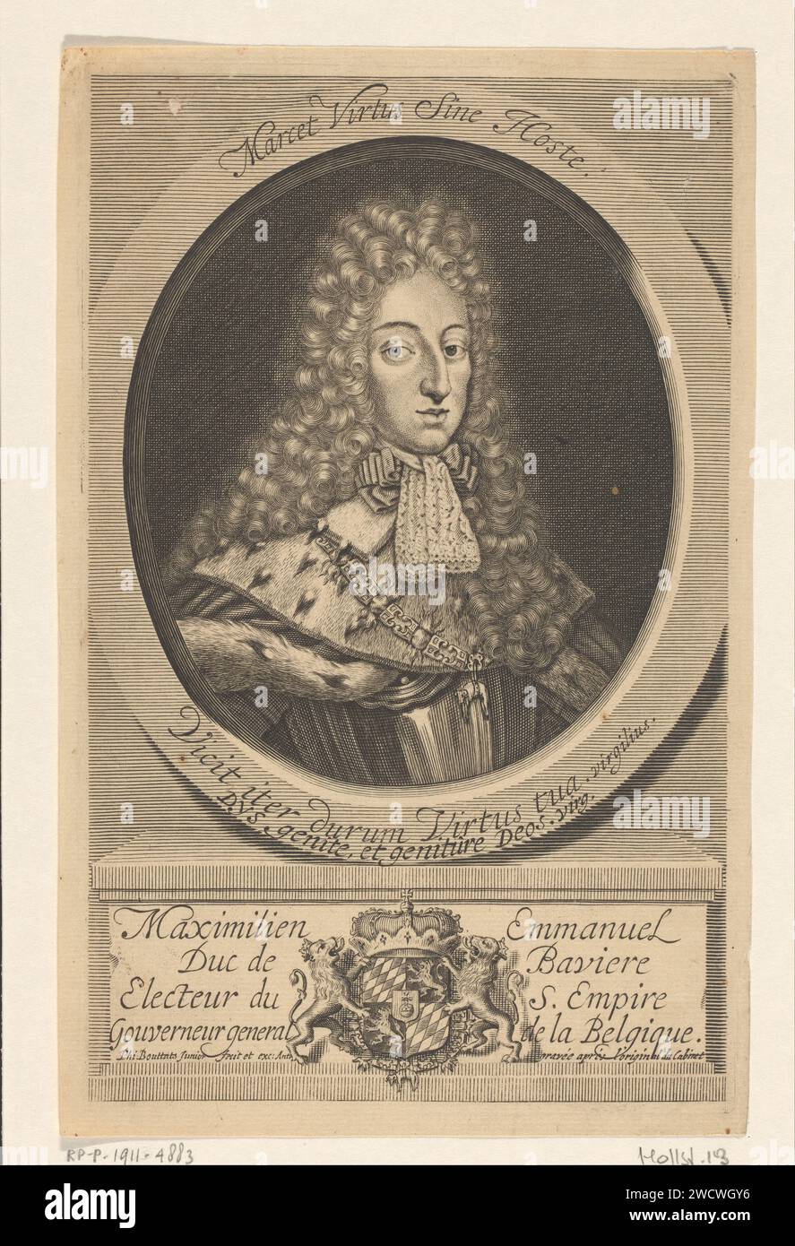 Portrait of Maximilian Emmanuel, Duke van Bavaria, Philibert Bouttats ...