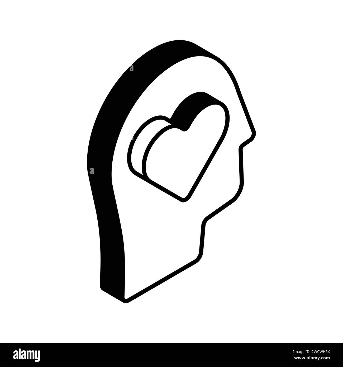 Grab this carefully crafted isometric icon of romantic mind, ready to ...