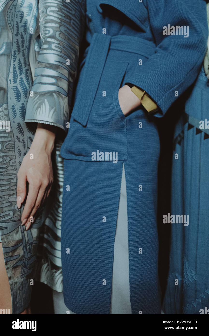 Female blue coat hi-res stock photography and images - Alamy