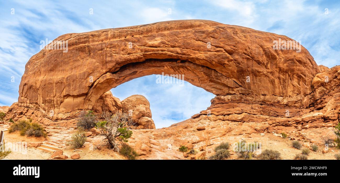 South Window Arch in Arches NAtional Monument, Utah, USA Stock Photo ...