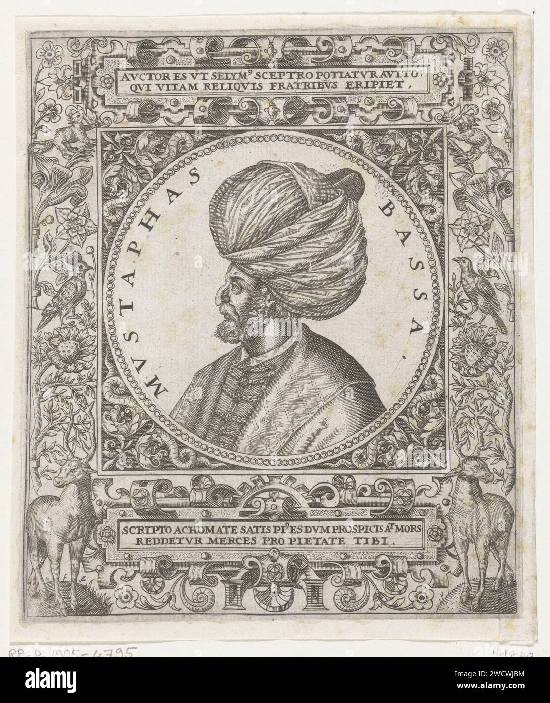 Portrait of the Sultan Mustafa Basha, Theodor de Bry, After Jean ...