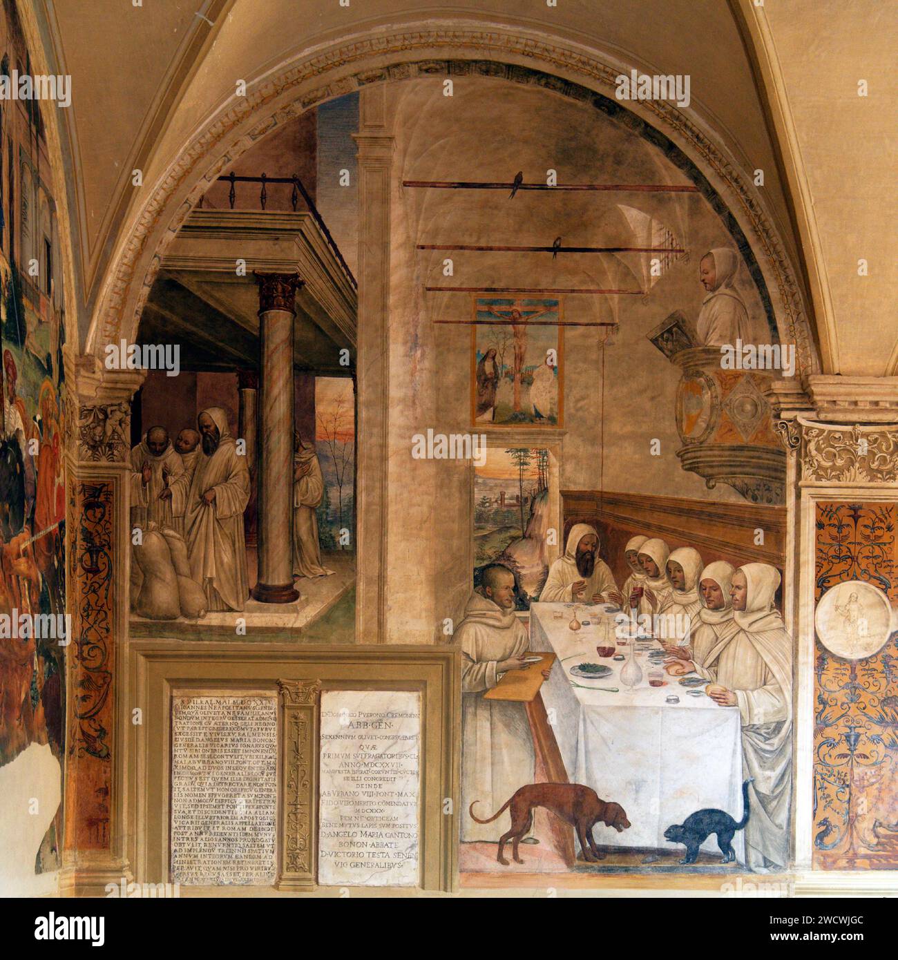 Italy, Tuscany, Siena countryside, Crete Senesi, town of Asciano ...