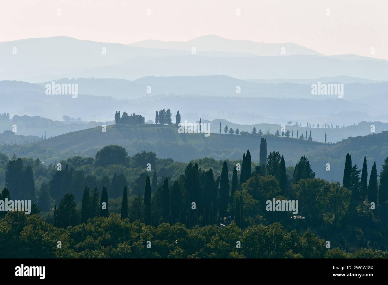 Italy, Tuscany, Siena countryside, Crete Senesi, countryside near ...