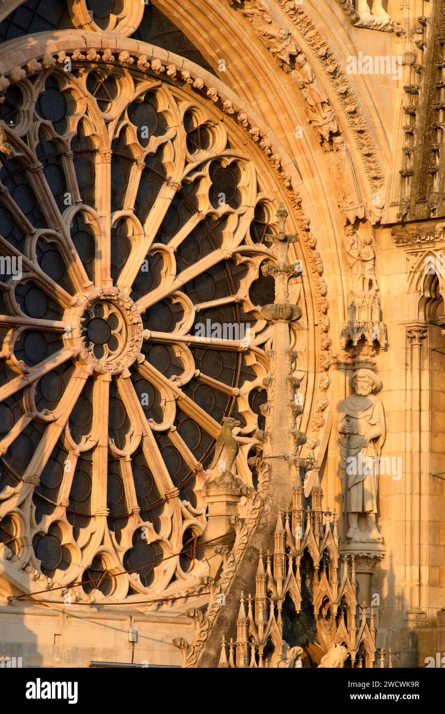 France, Marne, Reims, Notre Dame cathedral, listed as World Heritage by ...