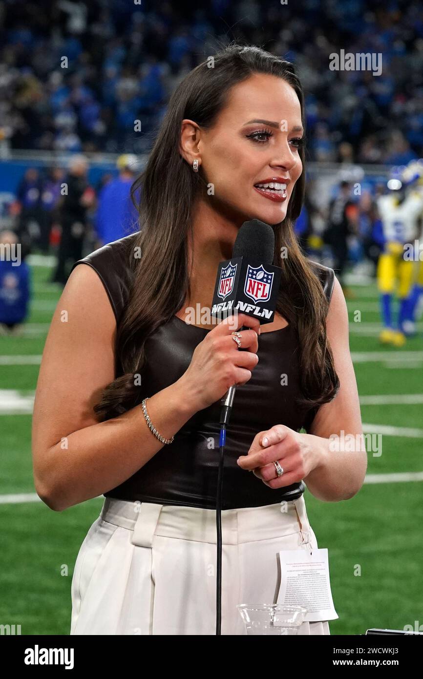 NFL Network Reporter Bridget Condon before the start of an NFL wild ...