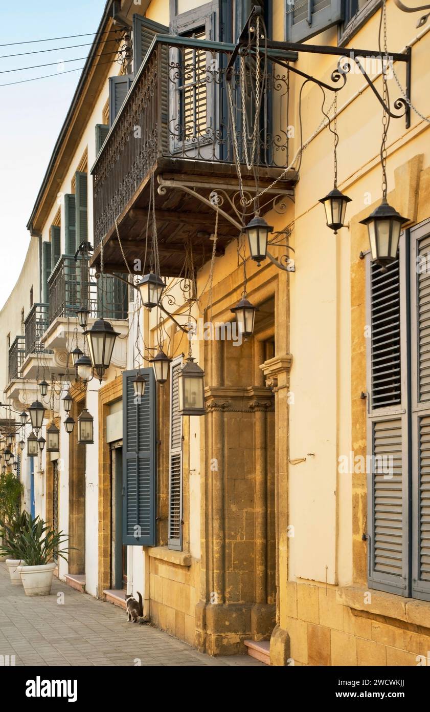 Tipical old street in Nicosia. Cyprus Stock Photo - Alamy
