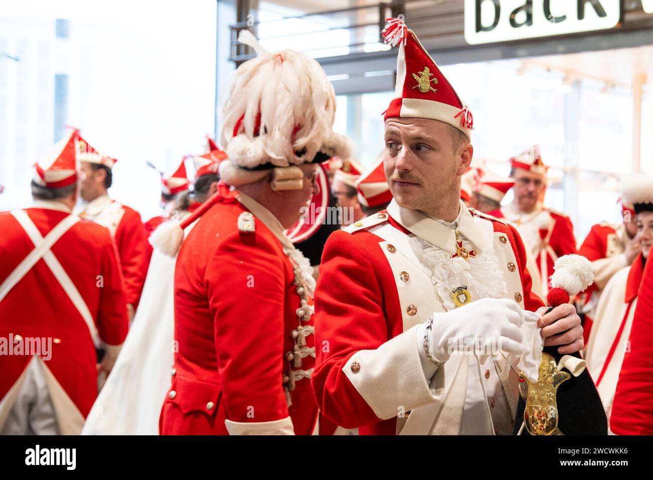 Empfang der deutschen Handballnationalmannschaft am Hauptbahnhof, am 17.01.2024, K?ln - Die ...