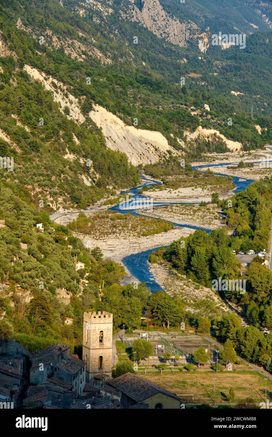France, Alpes de Haute Provence; Entrevaux village, labelled Les Plus ...