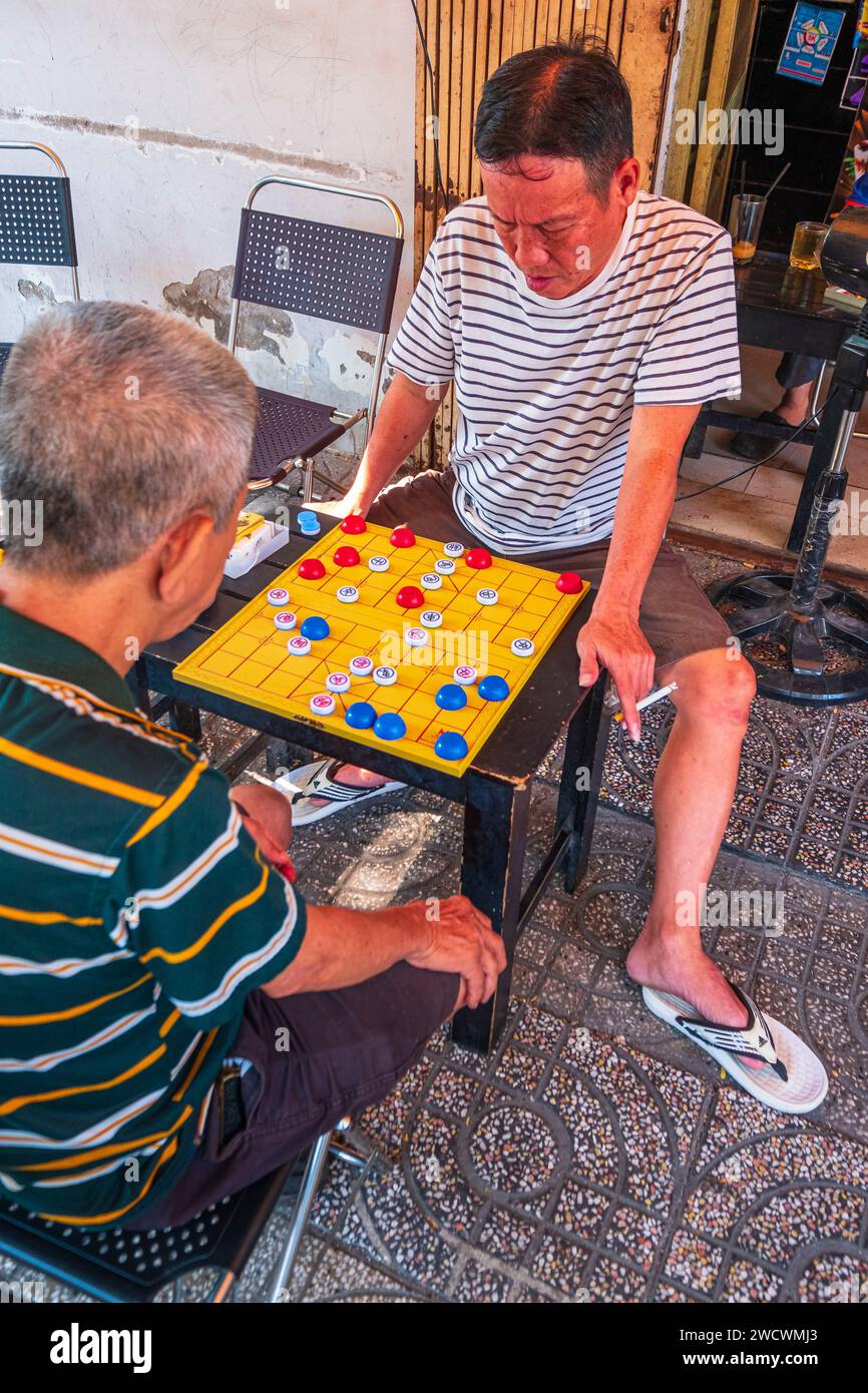 Vietnam, Ho Chi Minh City (Saigon), Cholon district, local board game ...