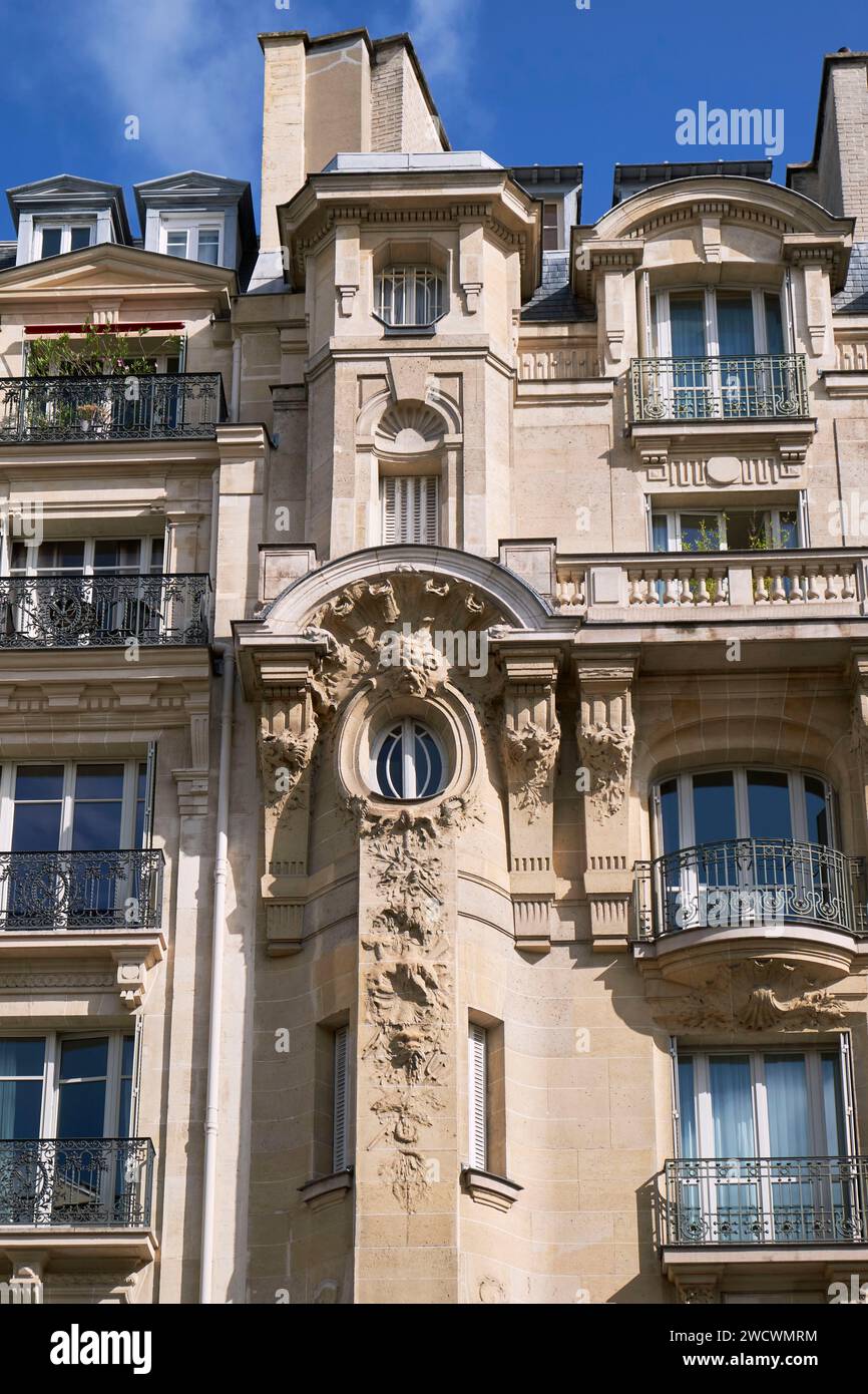 France, Paris, rue Sevres, facade of a building built in 1912 by the ...