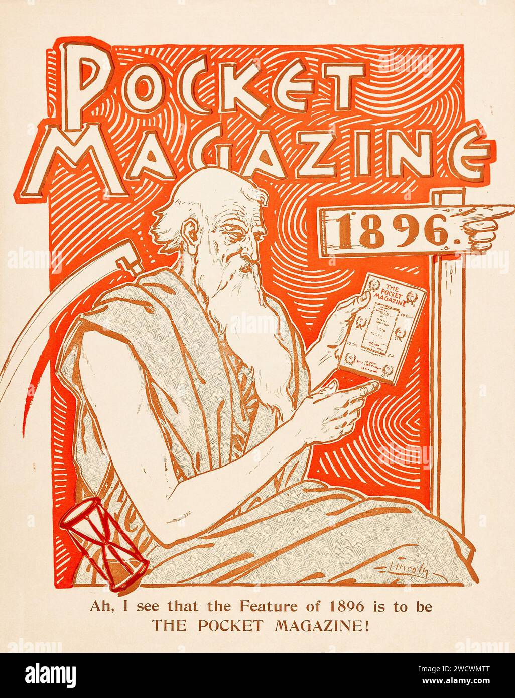 The Pocket Magazine (1896) Newsstand Poster - Lincoln artwork - Man ...
