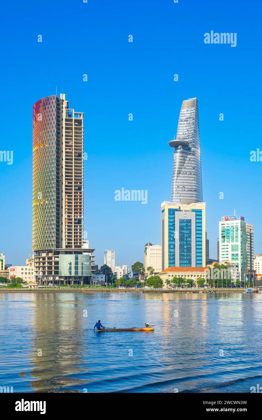 Vietnam, Ho Chi Minh City (Saigon), skyscrapers of Ben Nghe area ...