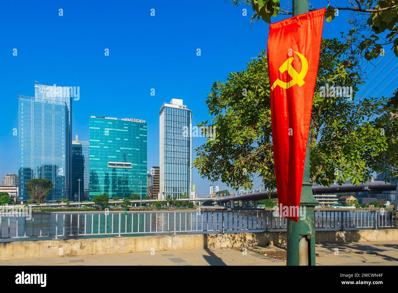 Vietnam, Ho Chi Minh City (Saigon), skyscrapers of Ben Nghe area ...