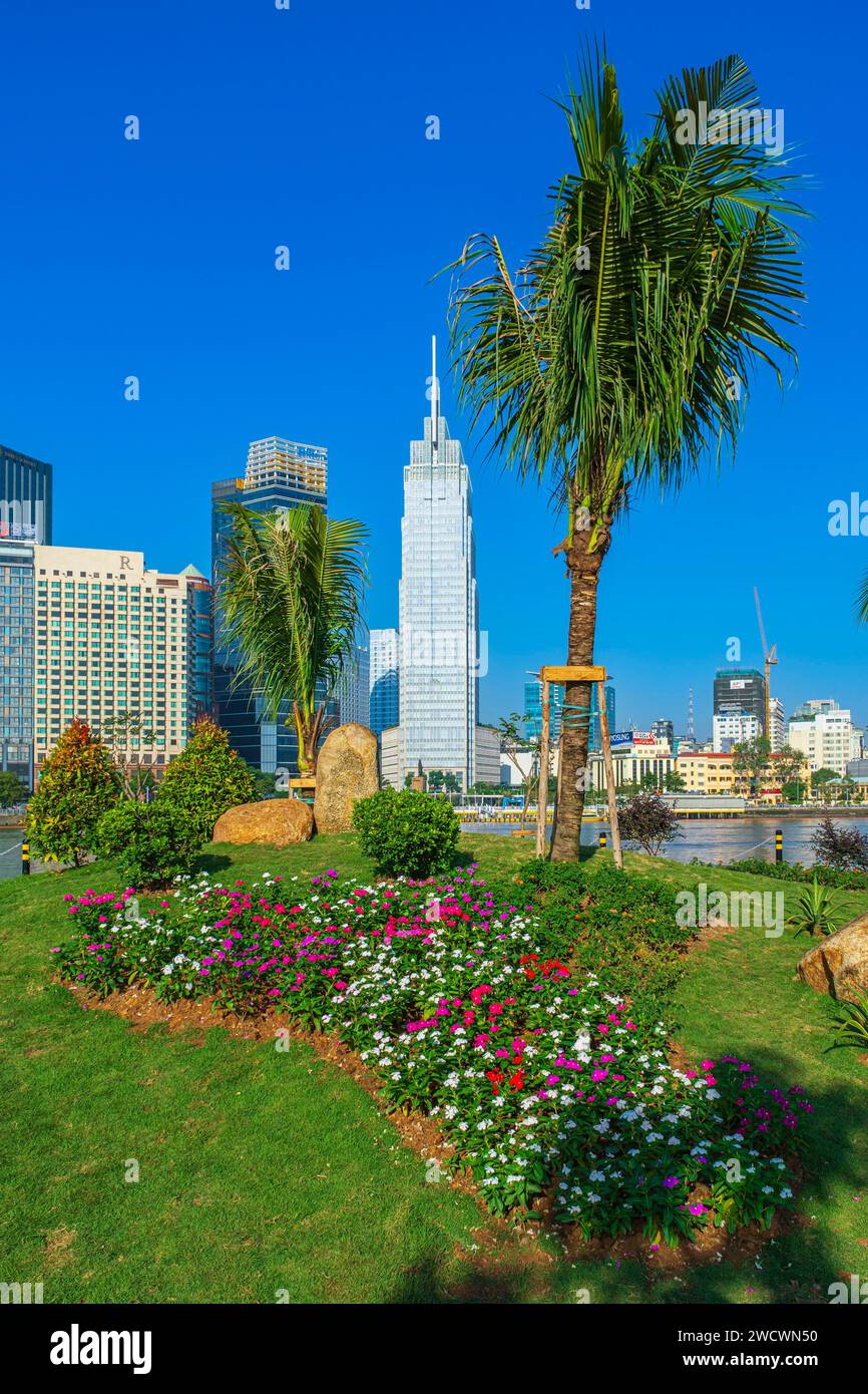 Vietnam, Ho Chi Minh City (Saigon), skyscrapers of Ben Nghe area ...