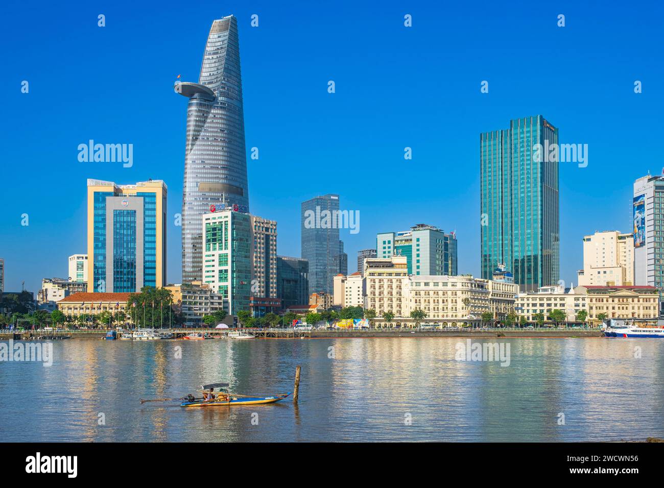 Vietnam, Ho Chi Minh City (Saigon), skyscrapers of Ben Nghe area ...