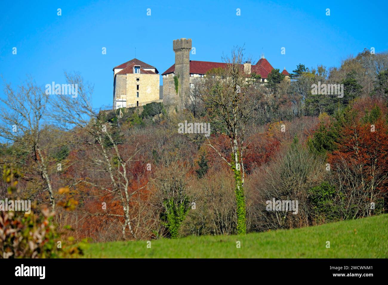 France, Jura, Cressia, castle built at the beginning of the 14th ...
