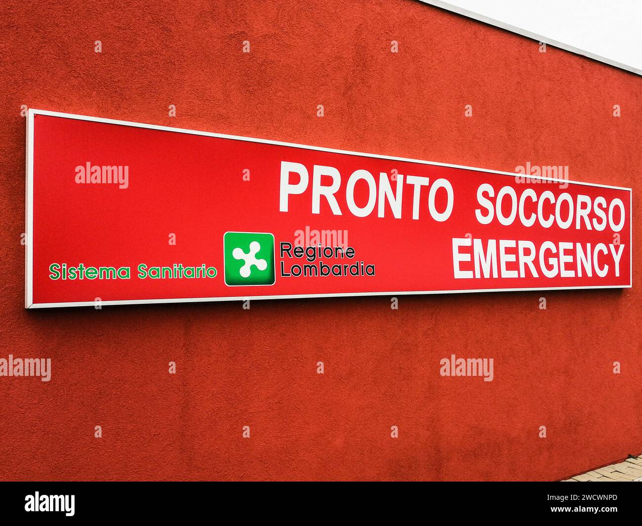 Italy, Magenta Hospital, Emergency Stock Photo - Alamy