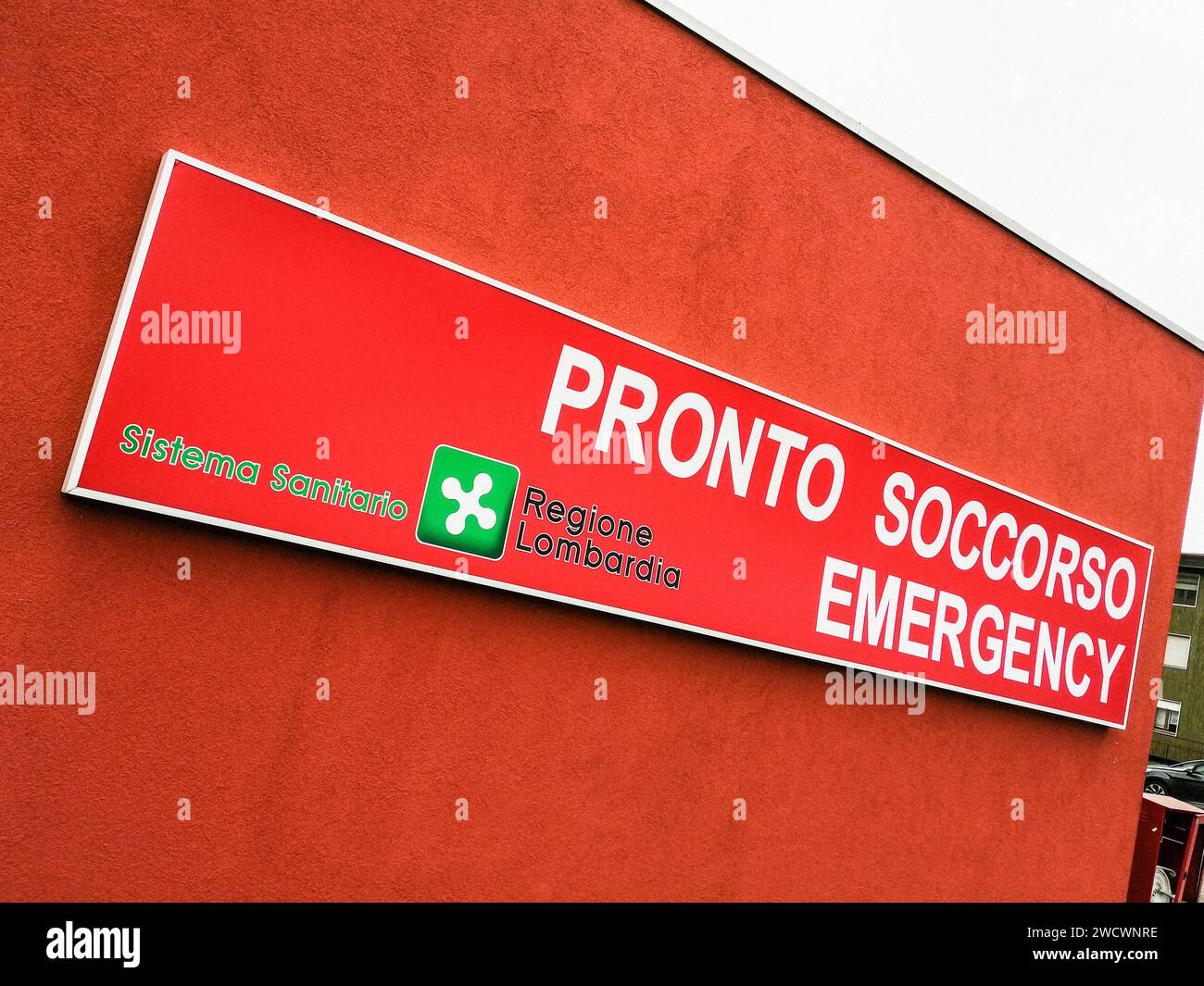 Italy, Magenta Hospital, Emergency Stock Photo - Alamy