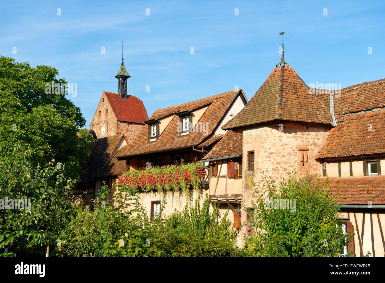 France, Haut Rhin, Alsace Wine Road, Riquewihr village, labelled Les ...