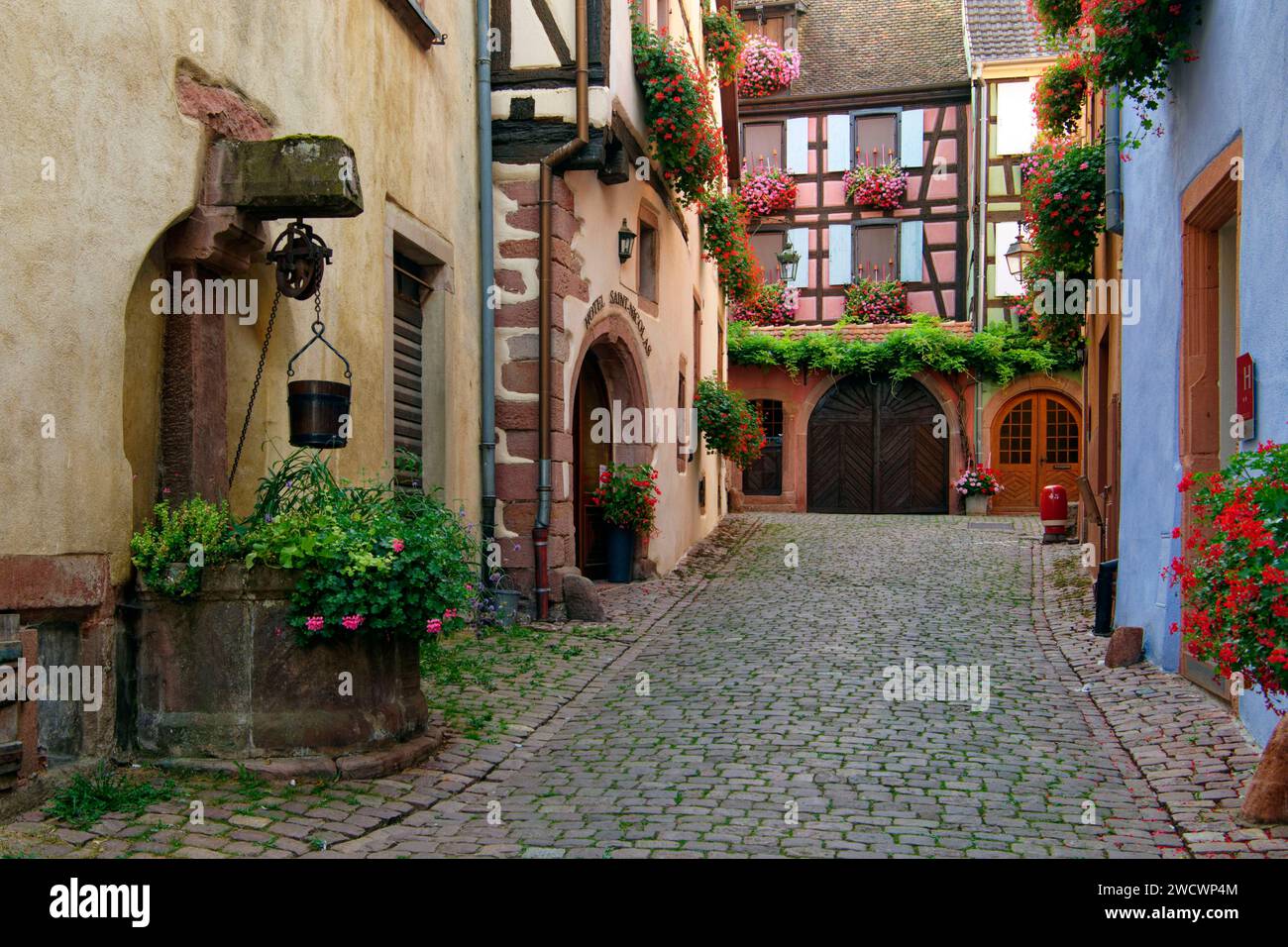 France, Haut Rhin, Alsace Wine Route, Riquewihr, labelled Les Plus ...