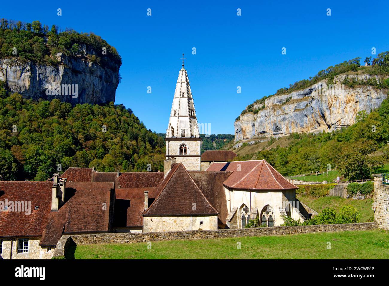 France, Jura, Baume les Messieurs, labelled Les Plus Beaux Villages de ...