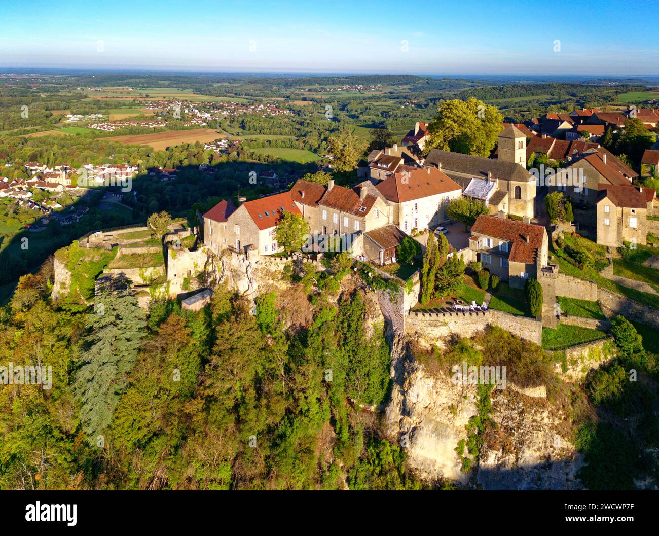 France, Jura, Chateau Chalon, labelled Les Plus Beaux Villages de ...