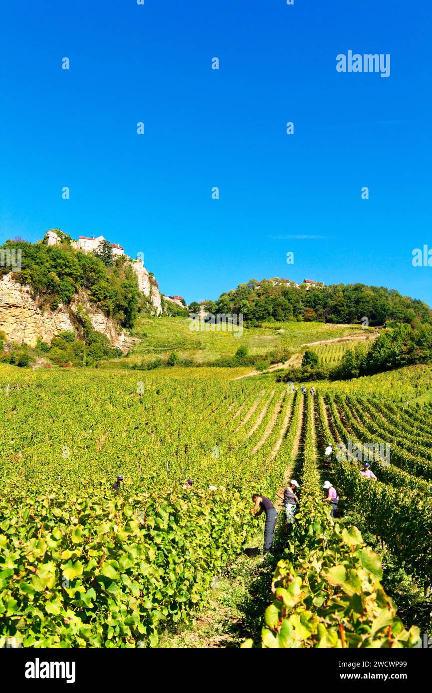 France, Jura, Chateau Chalon, labelled Les Plus Beaux Villages de ...
