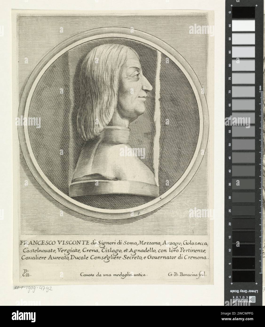 Portret Van Francesco Bernardino Visconti, Giovanni Battista Bonacina ...