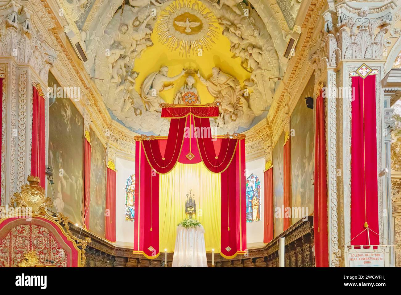 Italy, Sicily, Enna, Interior of the Dome Stock Photo - Alamy