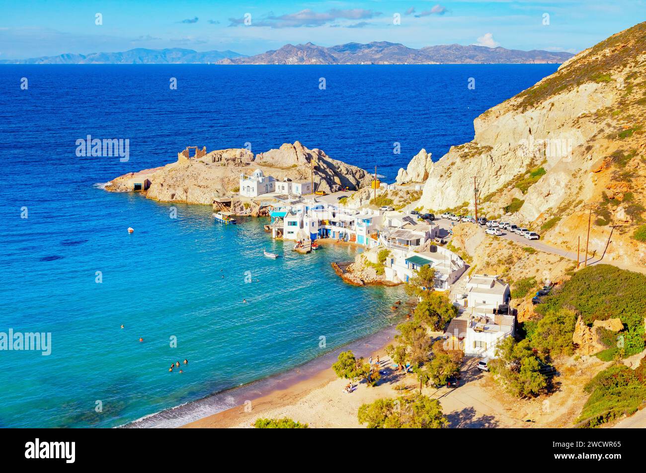 Milos firopotamos church hi-res stock photography and images - Alamy