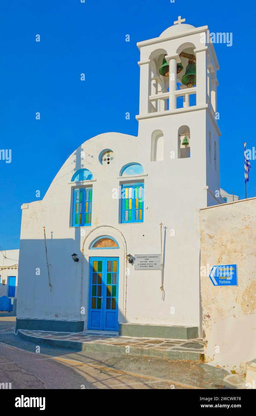 Greece, Cyclades Islands, Milos Island, Orthodox Church, village of ...